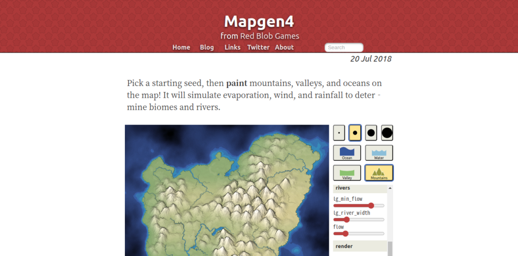 ゲーム制作にも！【無料】マップ作成ツール【Mapgen4】とは？