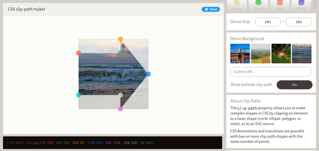 【CSS】clip-pathをビジュアルで編集できるツール『Clippy』とは？